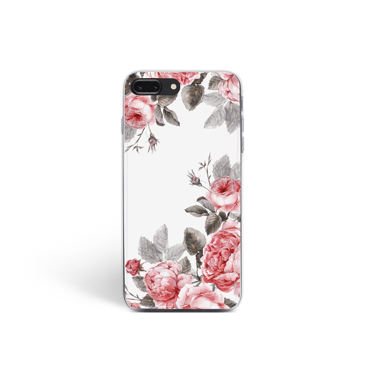 Roses Iphone 13 Mini Clear Pink Rose Iphone 12 Pro Case Floral | Etsy