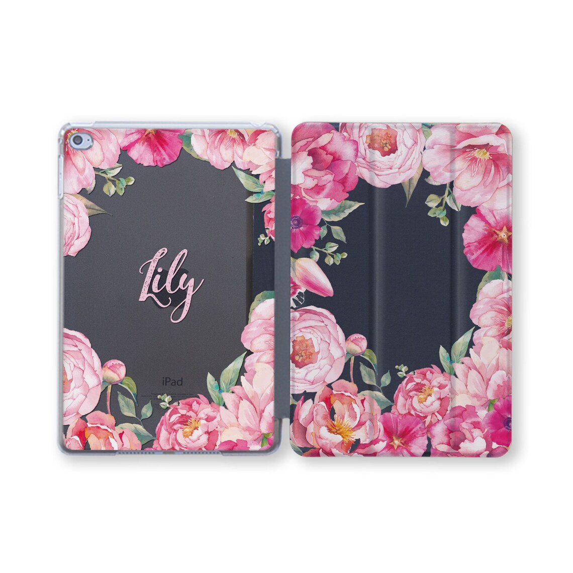 Pink Flowers Combined Case Ipad Pro 12.9 Case Ipad Mini 6 Case - Etsy UK