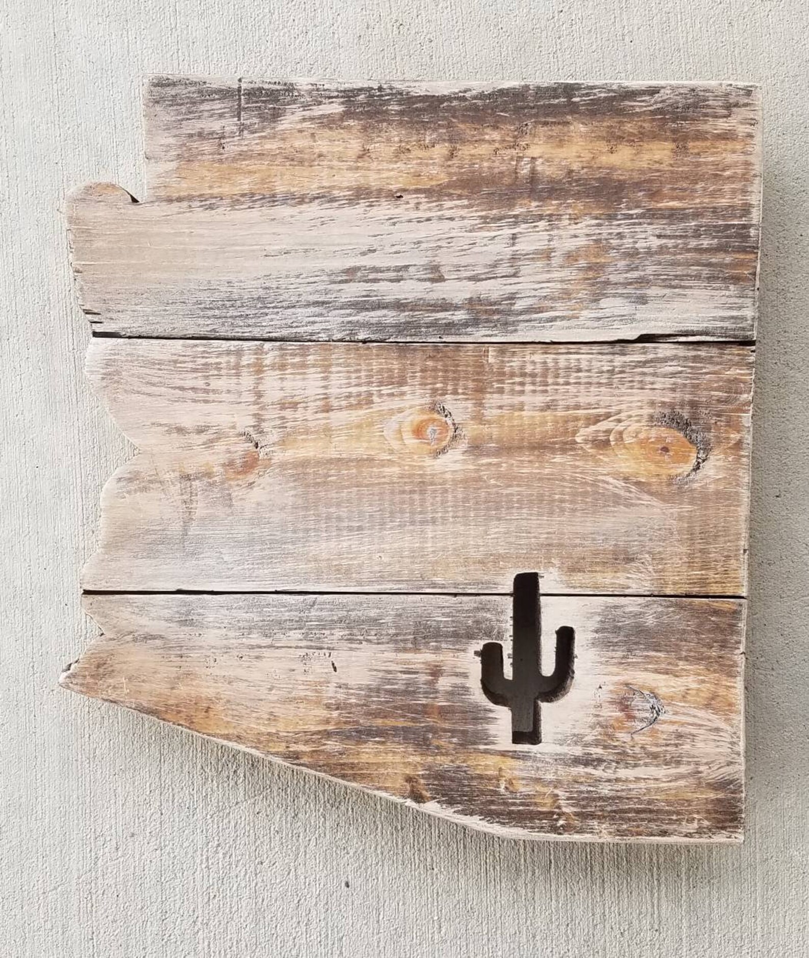 Small Arizona Sign With Cactus Cutout Arizona Wood Sign | Etsy