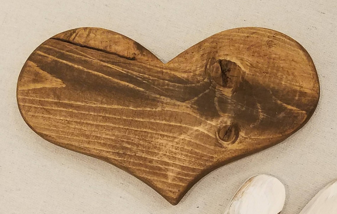 Heart Country Heart Primitive Heart Stained Heart Wood - Etsy