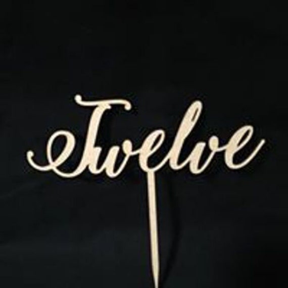Twelve Cake Topper Custom Made. Laser Cut - Etsy