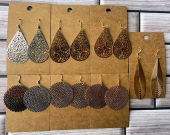 FREE SHIPPING ULTRA Lightweight Laser Filigree Cut Metal Earrings, Hypo ...