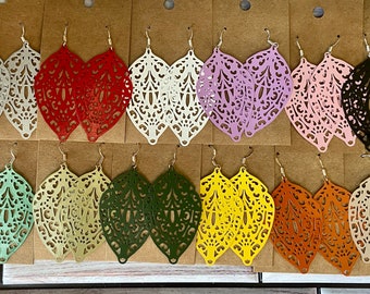 FREE SHIPPING ULTRA Lightweight Laser Filigree Cut Metal Earrings, Hypo ...