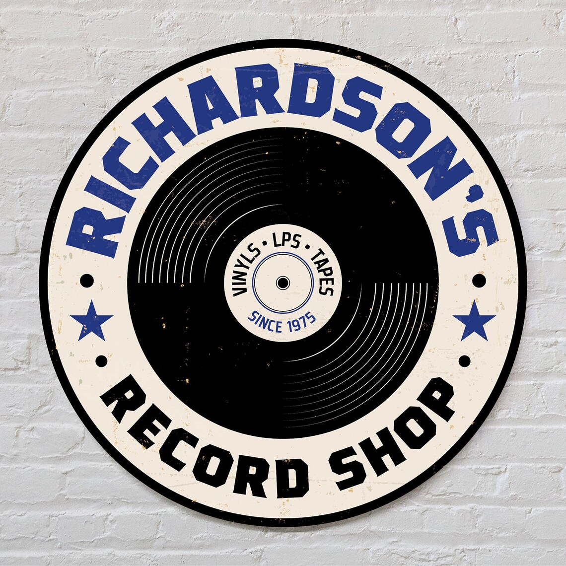 Record Store Music Personalized Sign 24 Round Aluminum | Etsy