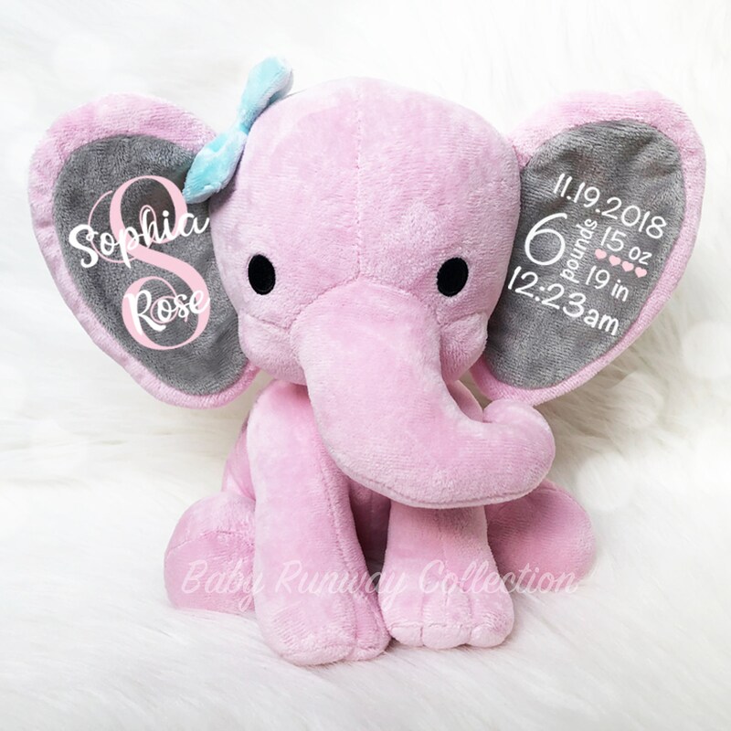 Birth Stat Elephant - Etsy