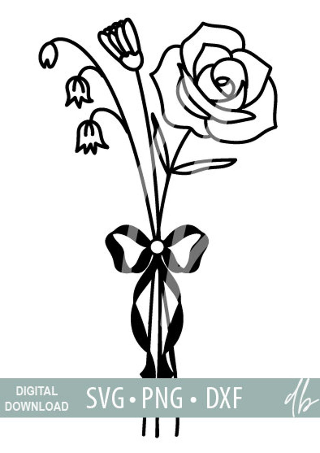 Bouquet Svg, Flower Bouquet SVG, Wildflower Svg, Daisy Svg, Svg Files ...