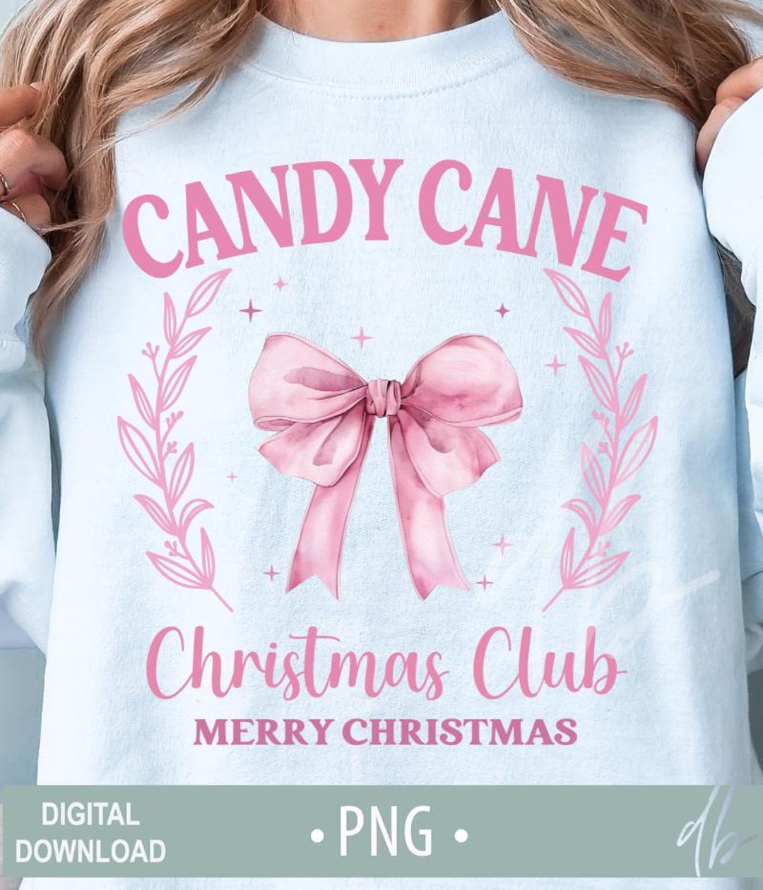 Pink Candy Cane Christmas Club Png, Christmas Season Png, Cute ...