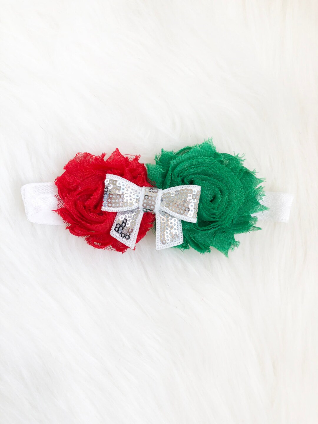 Baby Girl Christmas Headband Red Green Headband 1st - Etsy