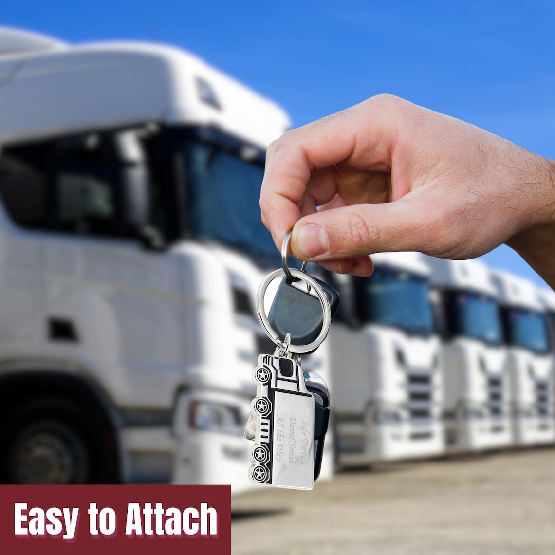 Personalised Truck / Lorry / HGV / Trucker Keyring in Gift Box ...