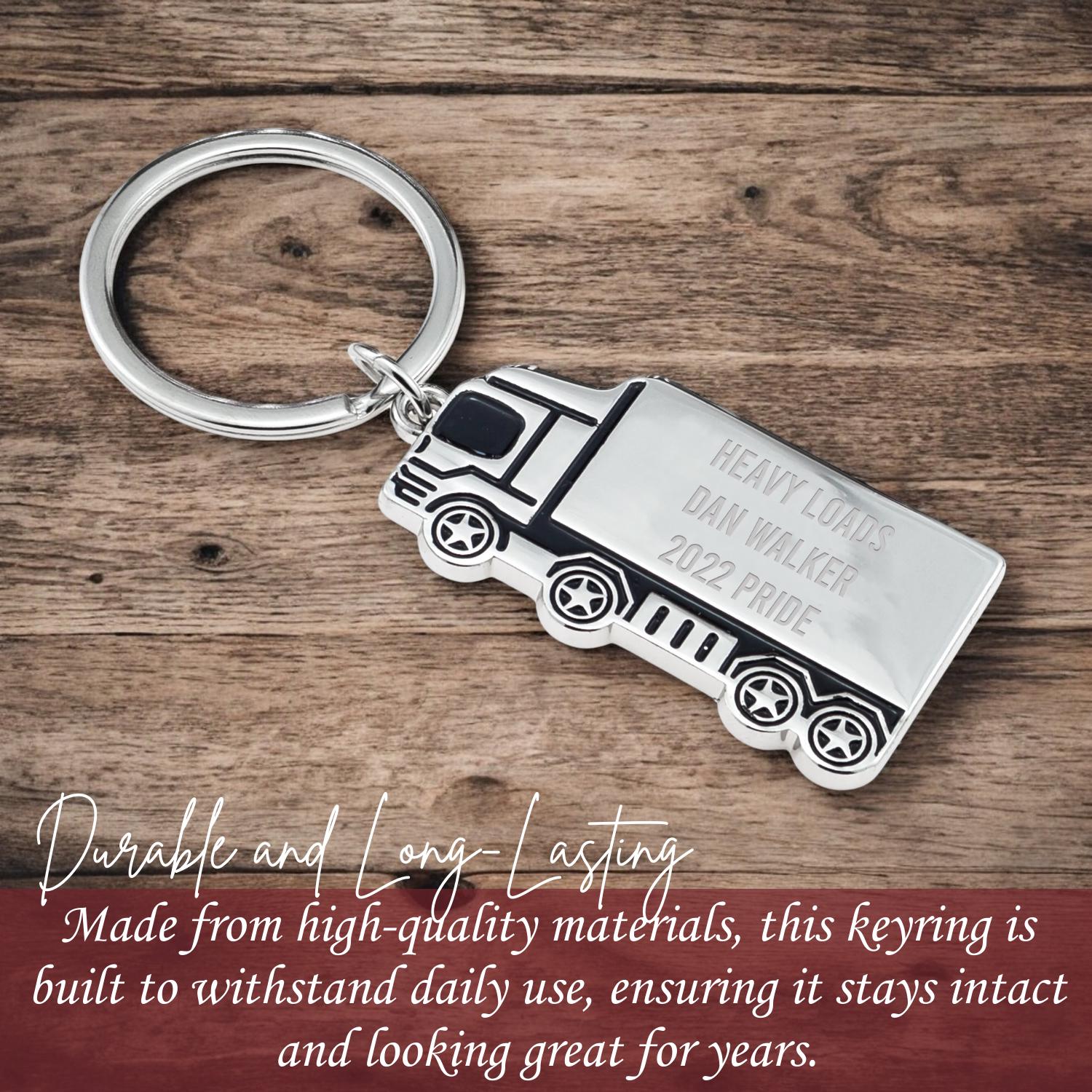 Personalised Truck / Lorry / HGV / Trucker Keyring in Gift Box ...