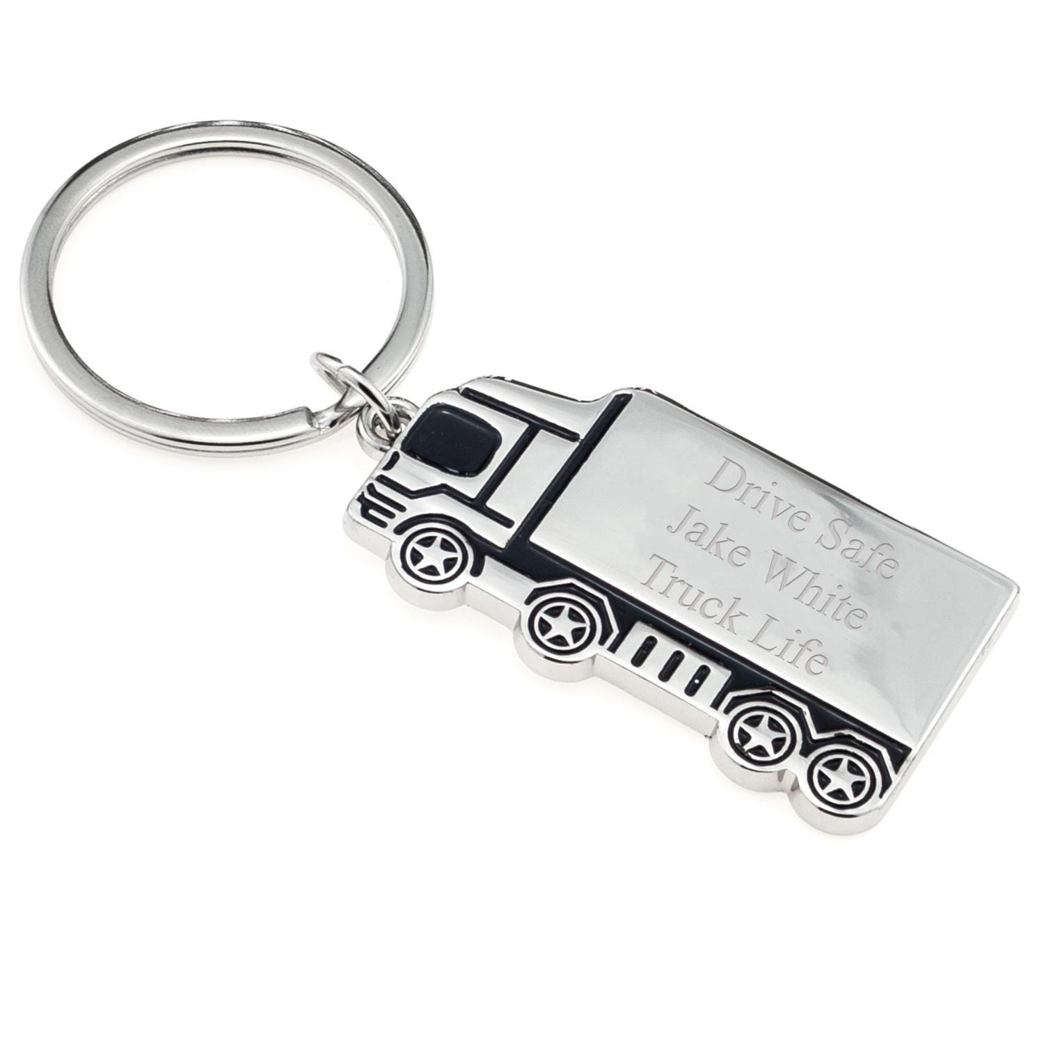 Personalised Truck / Lorry / HGV / Trucker Keyring in Gift Box ...