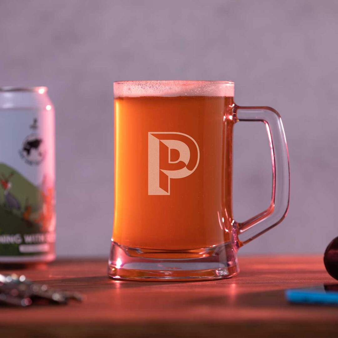 Personalised Beer Glass Custom Engraved Tankard Glass Custom Glassware ...