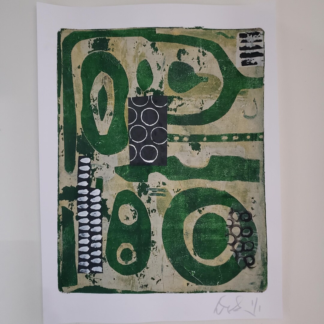 Sequoia Original Monoprint Wall Art Print Signed MCM Mid Century Modern ...