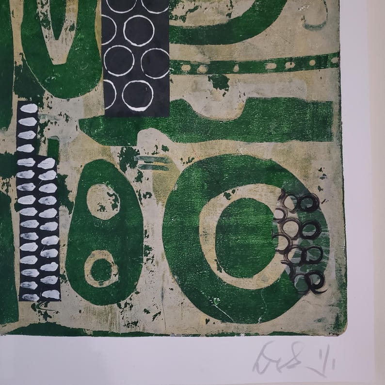 Sequoia Original Monoprint Wall Art Print Signed MCM Mid Century Modern ...