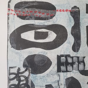 Microburst Original Monoprint Art Print Signed MCM Abstract With ...