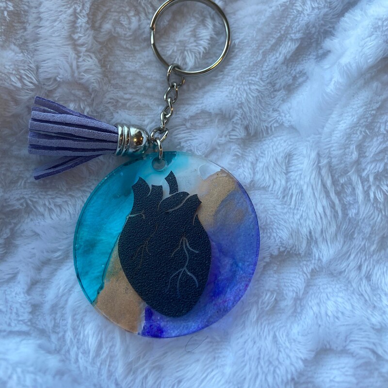 Alcohol Ink Keychain - Etsy