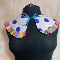 Clown Tulle Ruffle Collar Pink Jester Costume Circus Neck Ruff Puff ...