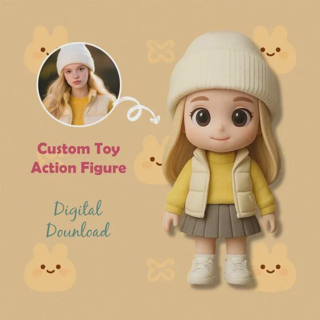 Custom 3D Mini Figure • Personalized Portrait Figurine - Etsy