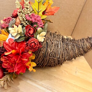 Thanksgiving Centerpiece, Cornucopia Centerpiece, Floral Decor, Autumn ...