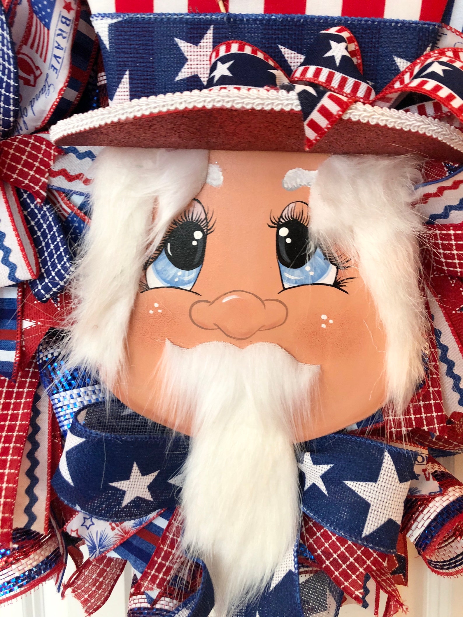 Uncle Sam Patriotic Wreath Patriotic Decor Patriotic Wreath | Etsy