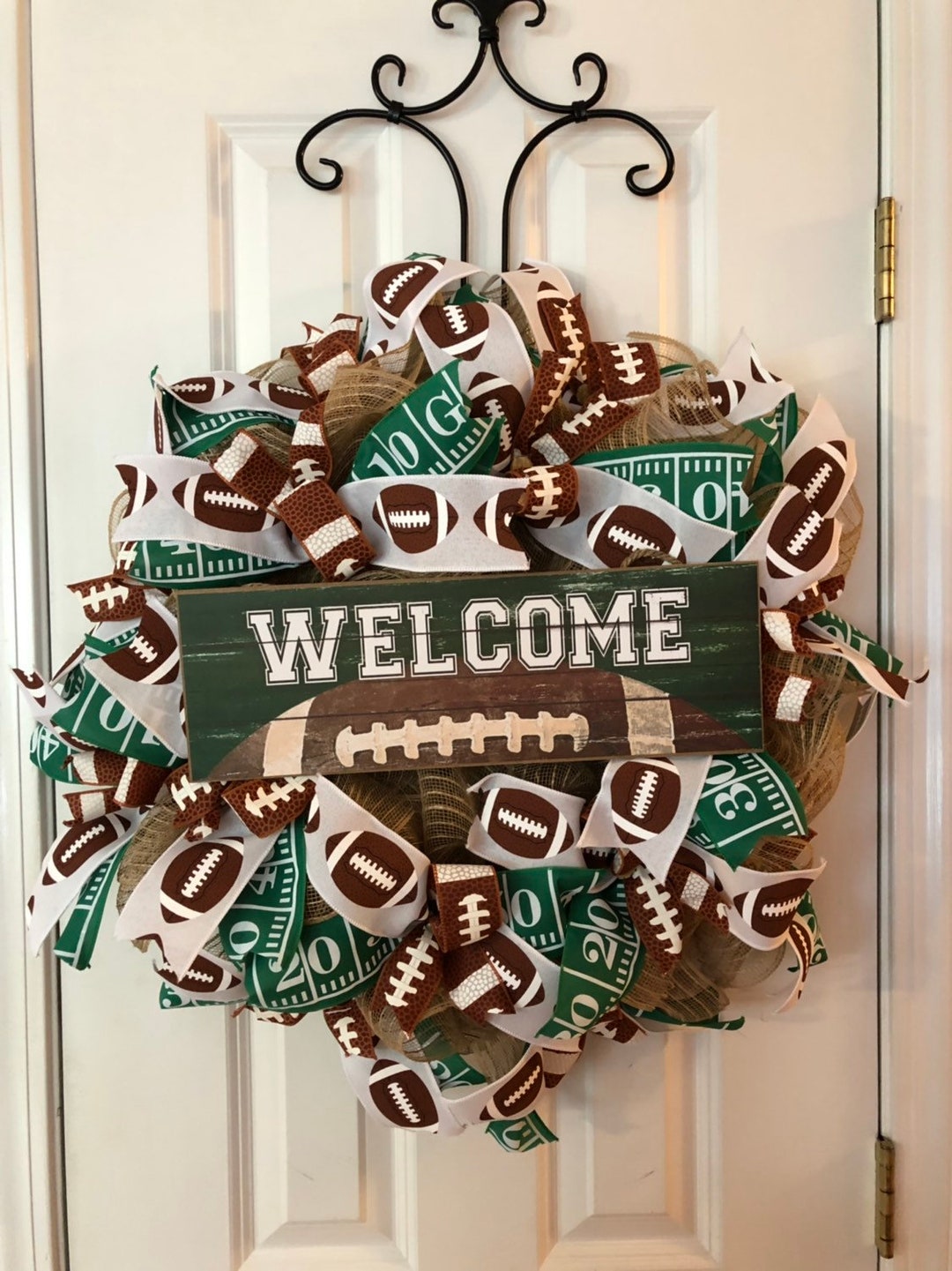 Fall Wreath, Fall Football Decor, Autumn Wreath, Football Wreath ...
