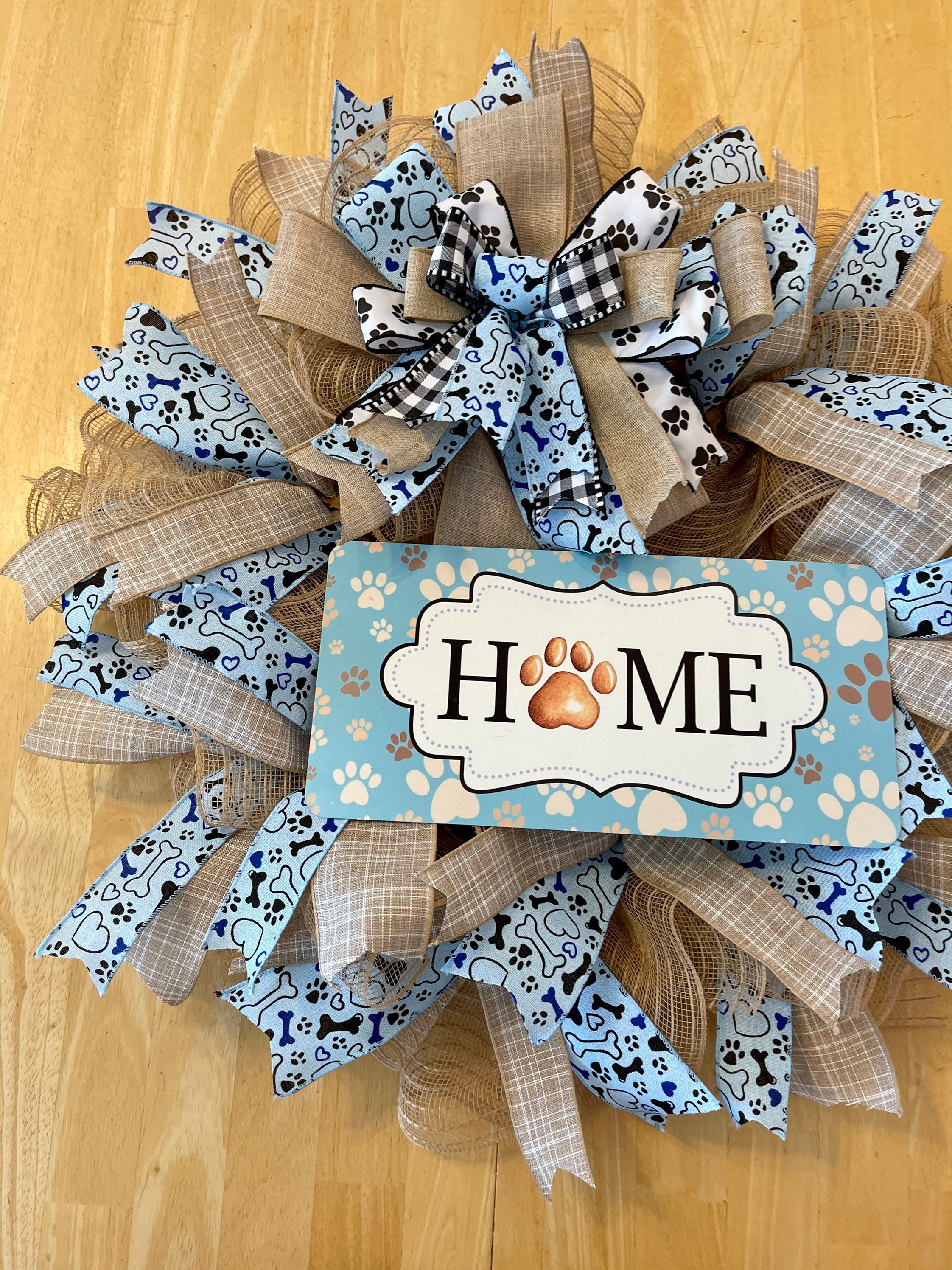 Pet Wreath Dog Paw Print Decor Pet Decor Home Decor - Etsy