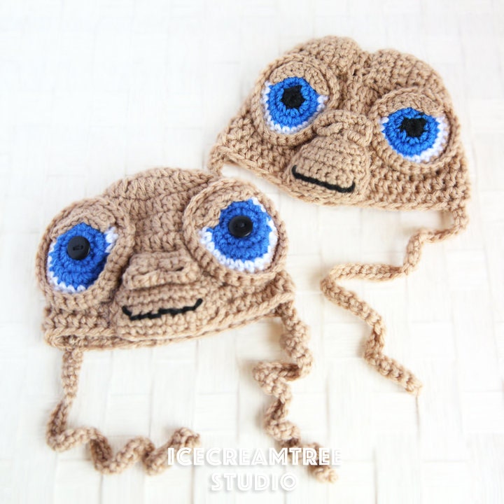 ET Look Outfit Set Hand Knitted E.T. Hat Red Hoodie Dog ET | Etsy