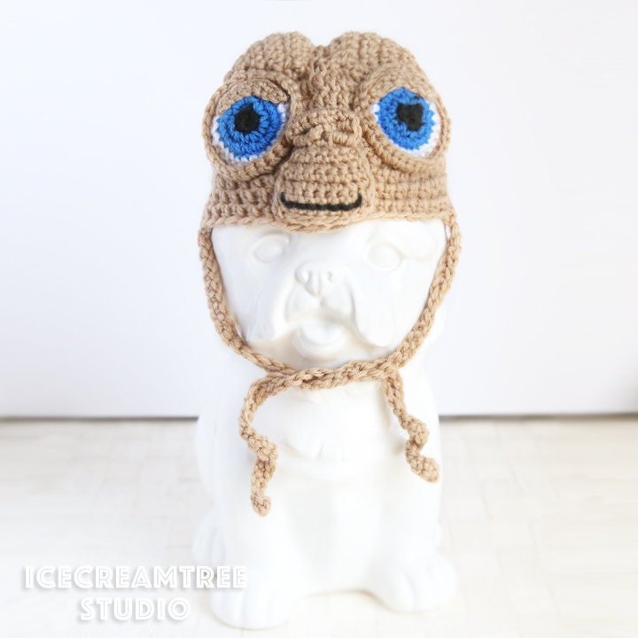 ET Look Outfit Set Hand Knitted E.T. Hat Red Hoodie Dog ET | Etsy