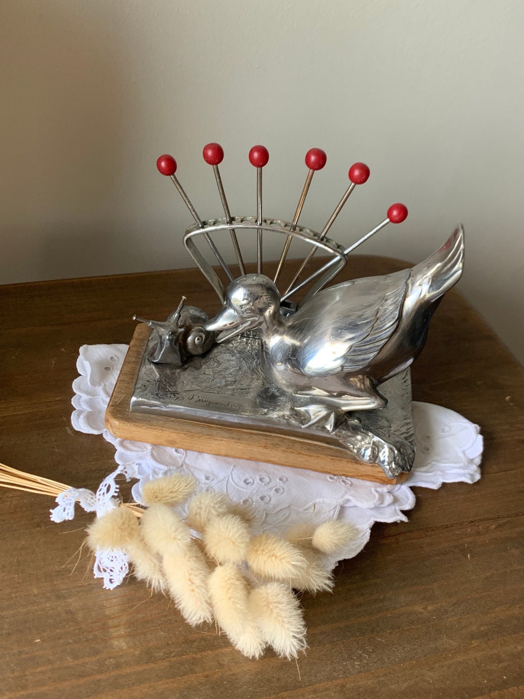 Art Deco Aperitif Snail Pick Service Signed Benjamin Rabier in Silver ...