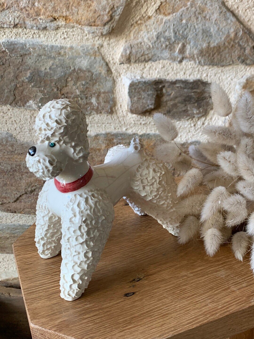 Vintage Decorative Poodle and Retro Beige Ceramic Poodle for - Etsy