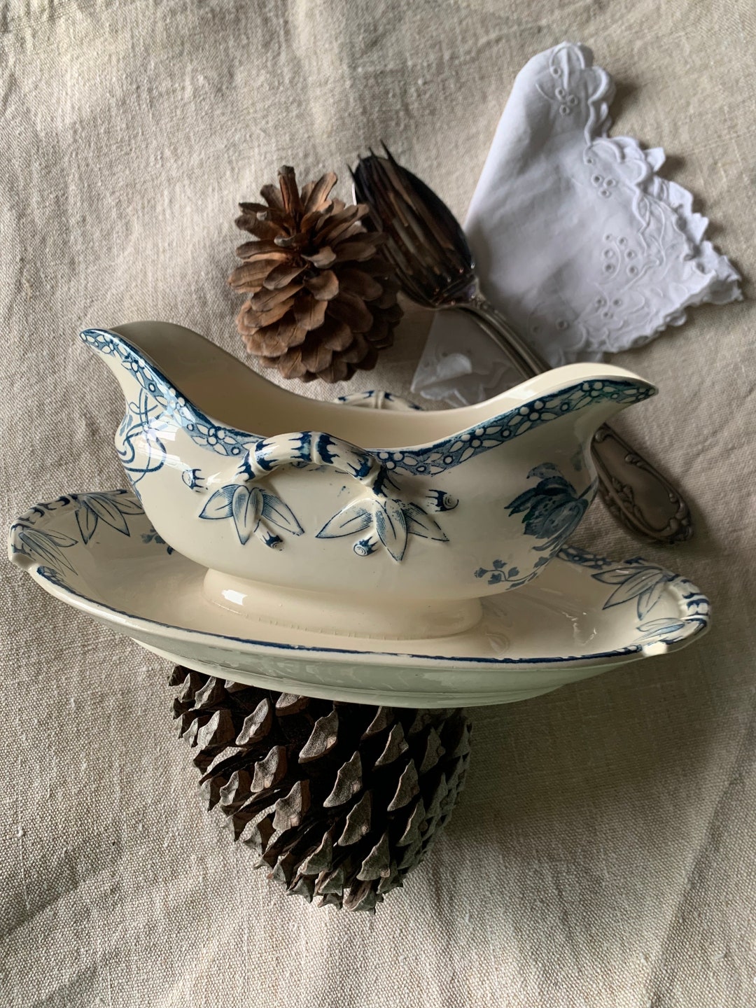 Sarreguemines U&C Sauce Boat, Old Royat Model, Royat Iron Earth Sauce ...