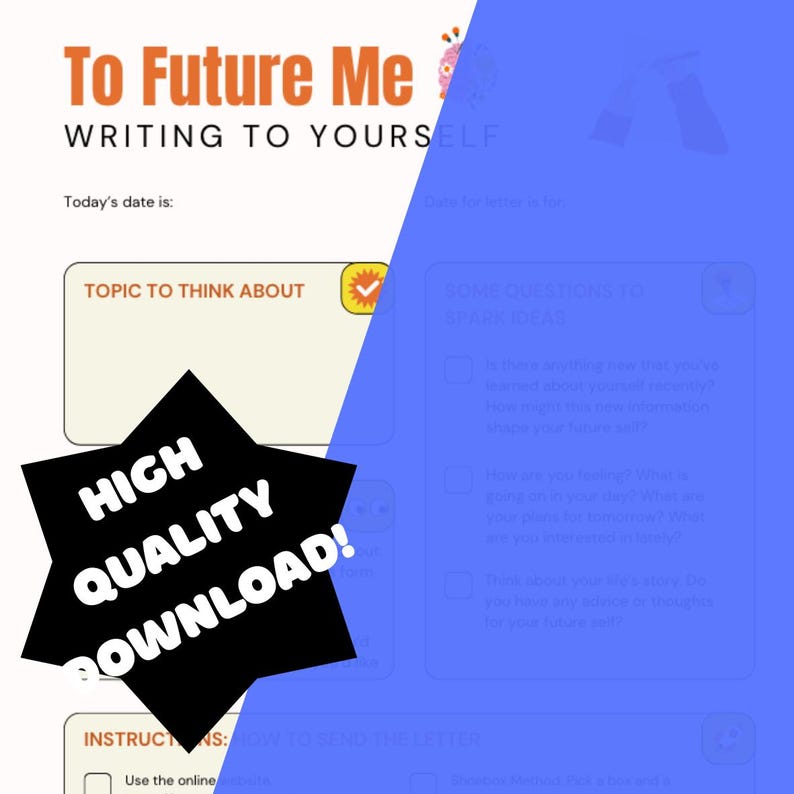 Letter to Future Self Worksheet: Therapy & Counseling Activity (PDF ...