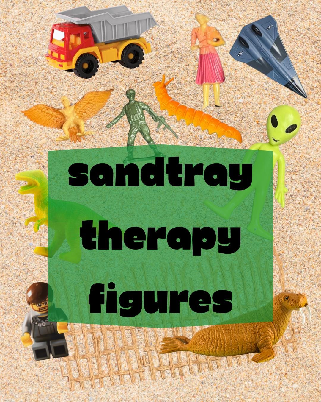 Sand Tray Psychotherapy Miniatures and Figures for Counseling, Scene ...