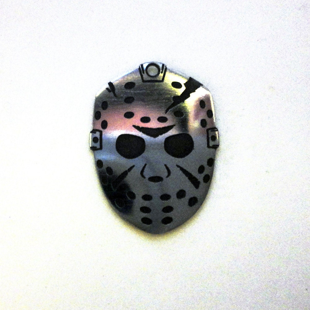 Jason mask pendant | Etsy