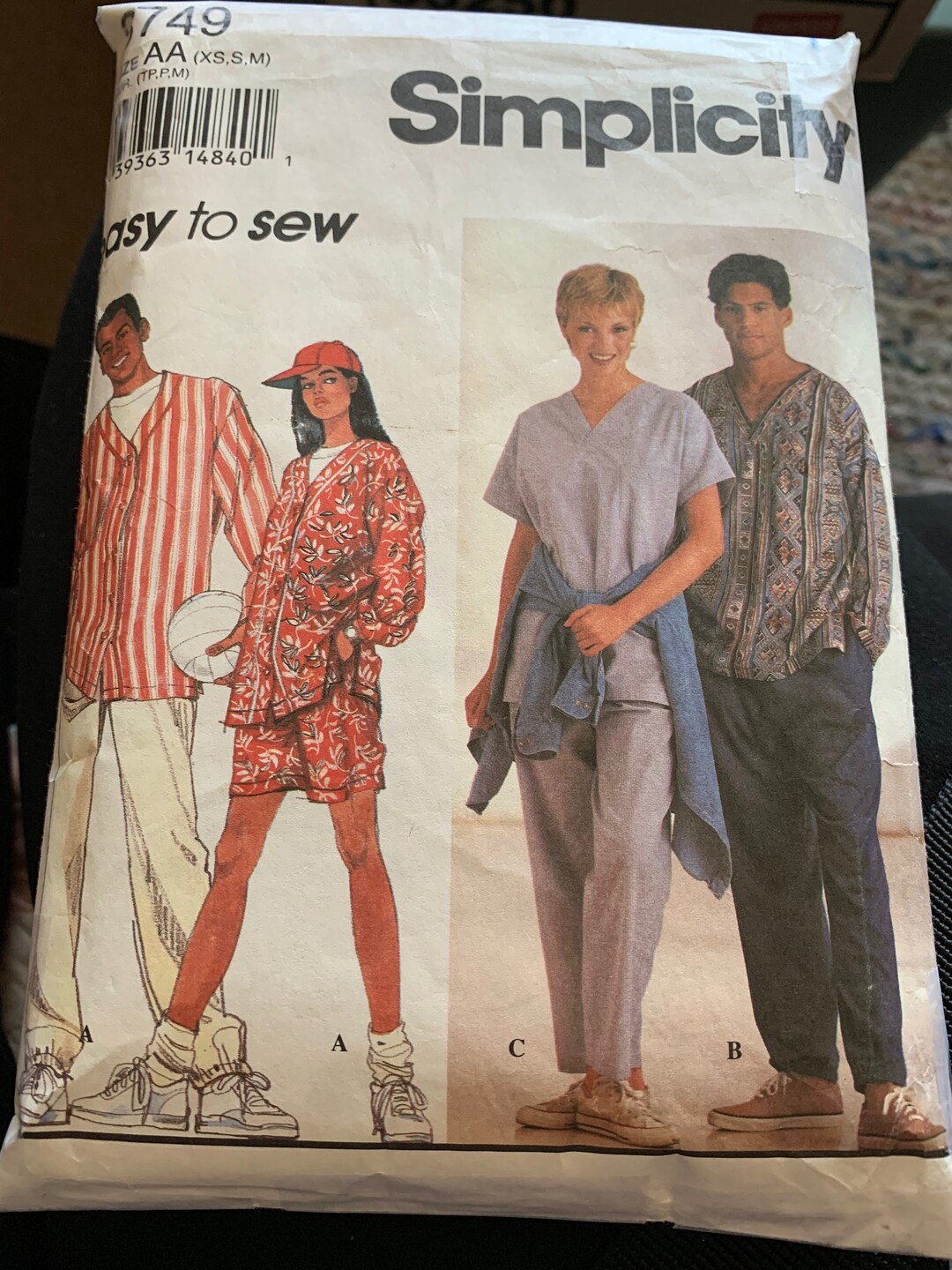 Simplicity Unisex 8749 Sewing Pattern - Etsy