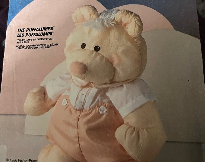 Vintage Puffalumps Mouse Plush 1980s Blue Bear Puppy - Etsy