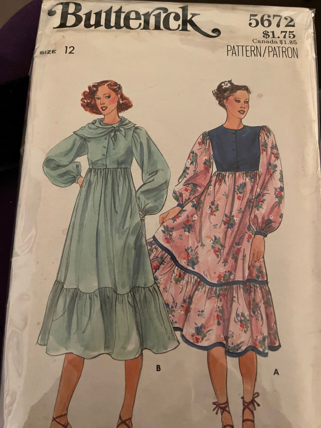 Butterick Cottagecore/prairie/boho 5672 Sewing Pattern - Etsy
