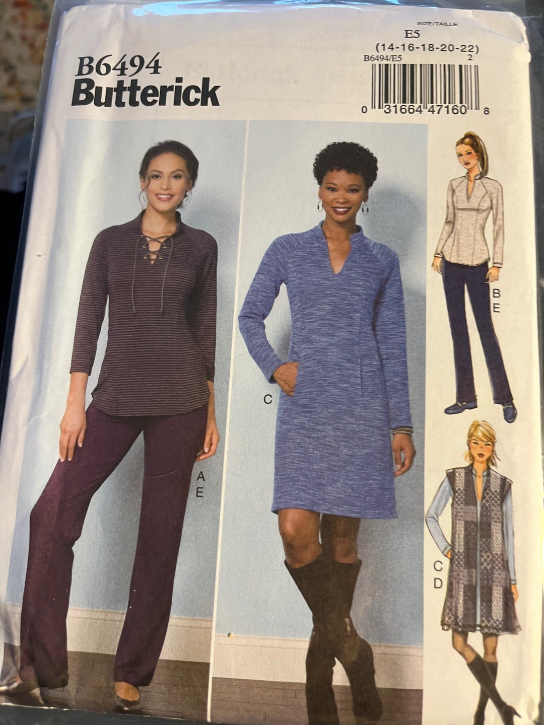 Butterick B6494 Sewing Pattern - Etsy