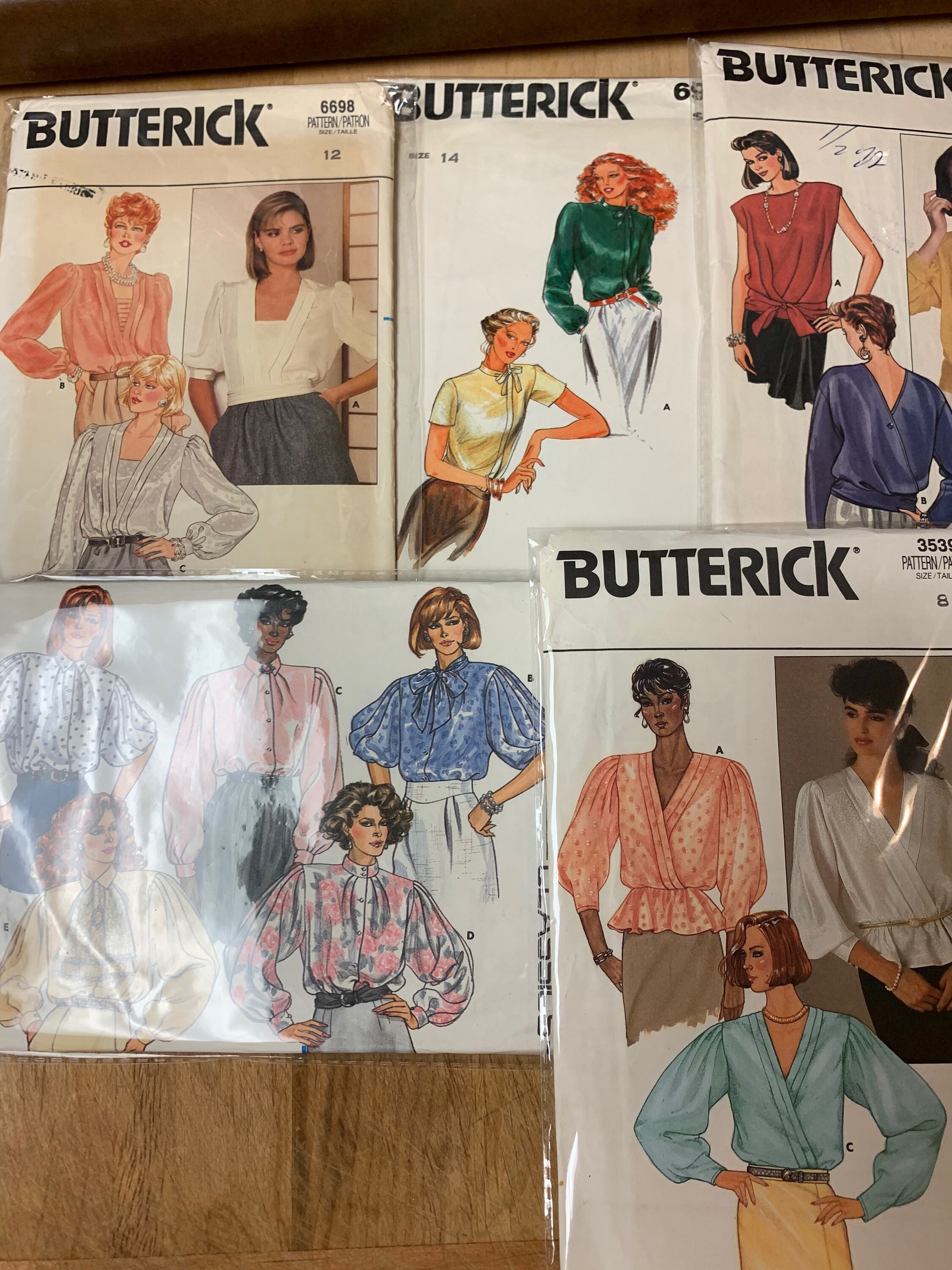 Butterick 1980's Blouses Sewing Patterns | Etsy