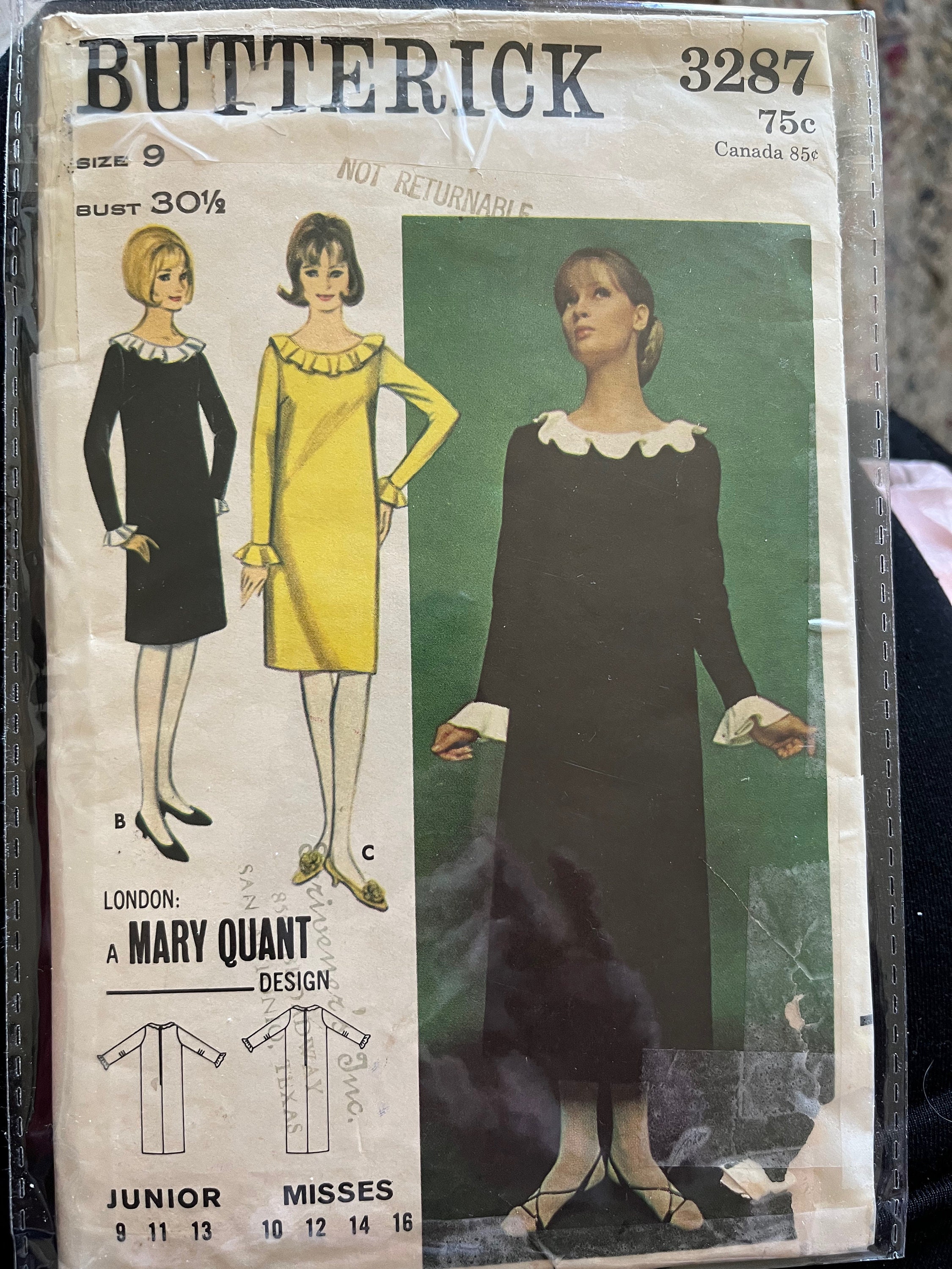 Butterick Mary Quant 3287 Sewing Pattern - Etsy UK