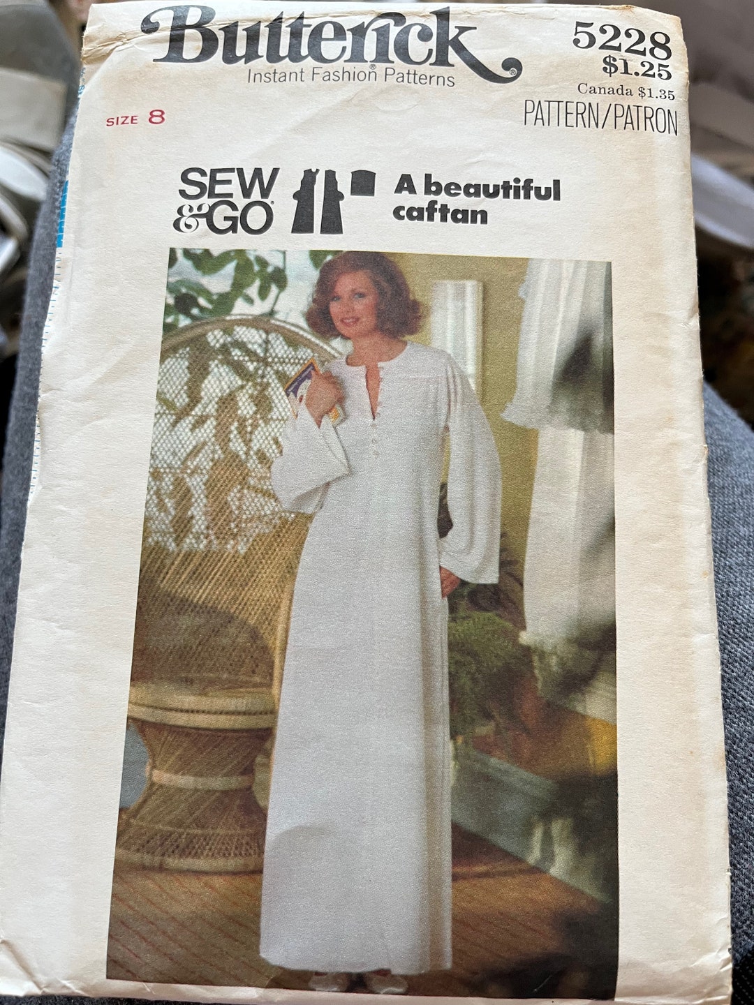 Butterick Caftan 5228 Sewing Pattern - Etsy