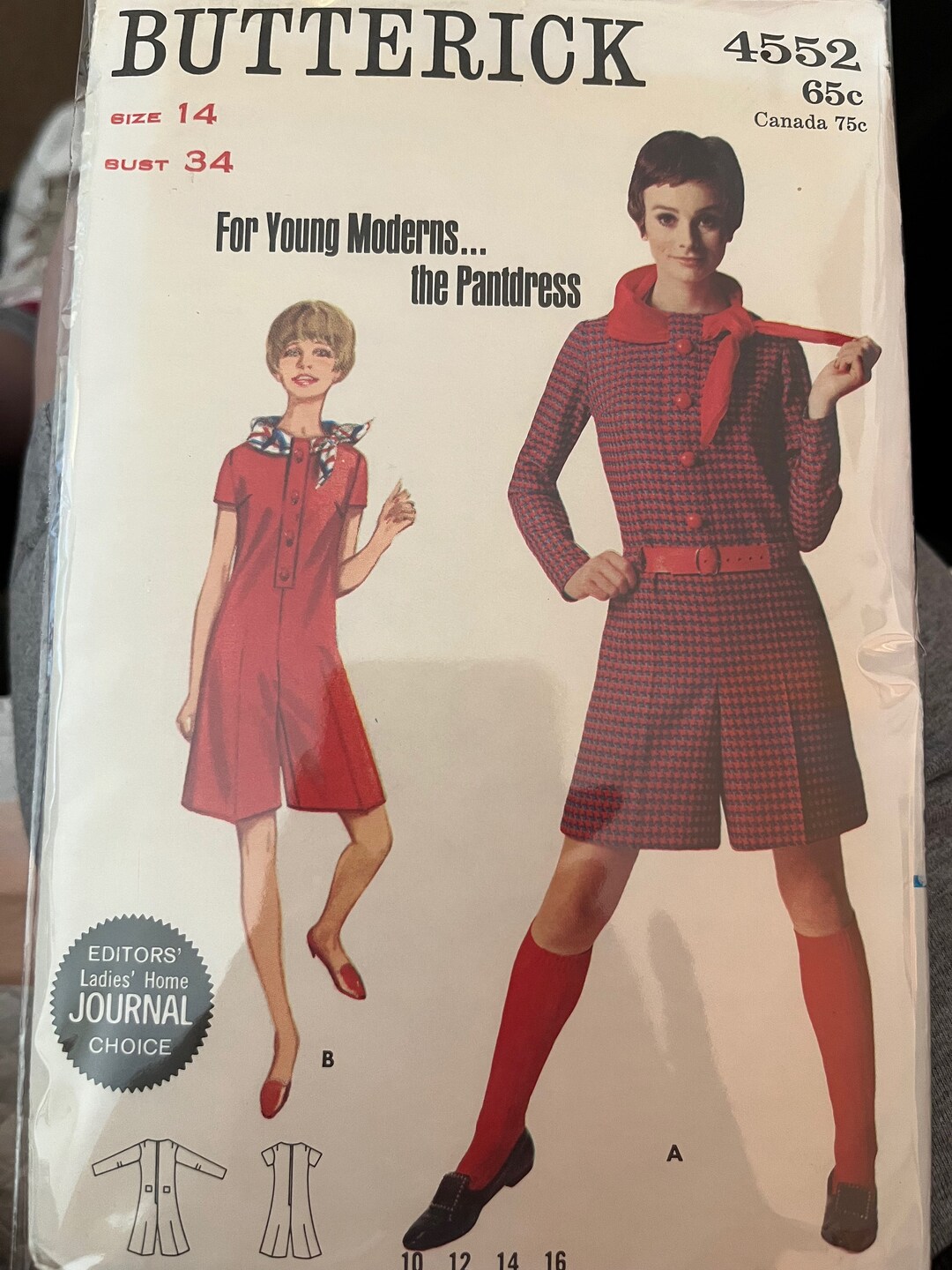 Butterick 4552 Sewing Pattern - Etsy