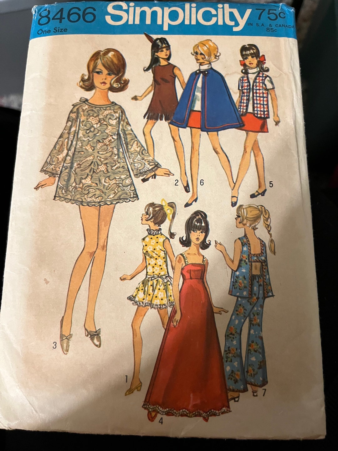 Simplicity Craft Fashion Doll 8466 Sewing Pattern - Etsy