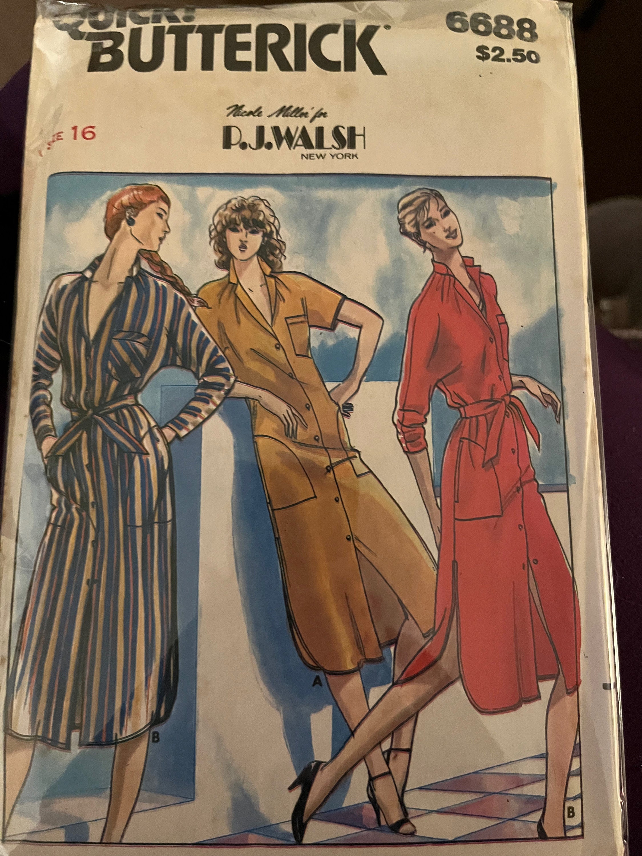 Butterick P.J. Walsh 6688 Sewing Pattern - Etsy