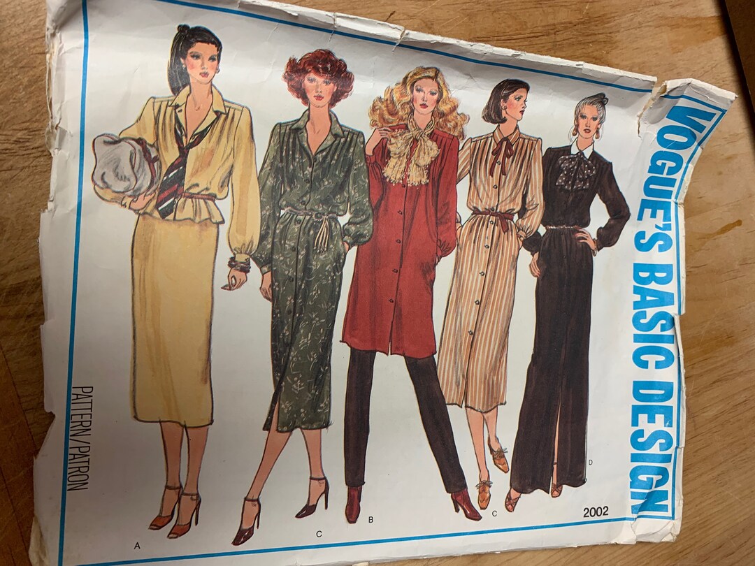 Vogue 1980/1990 Basic Design Sewing Patterns - Etsy