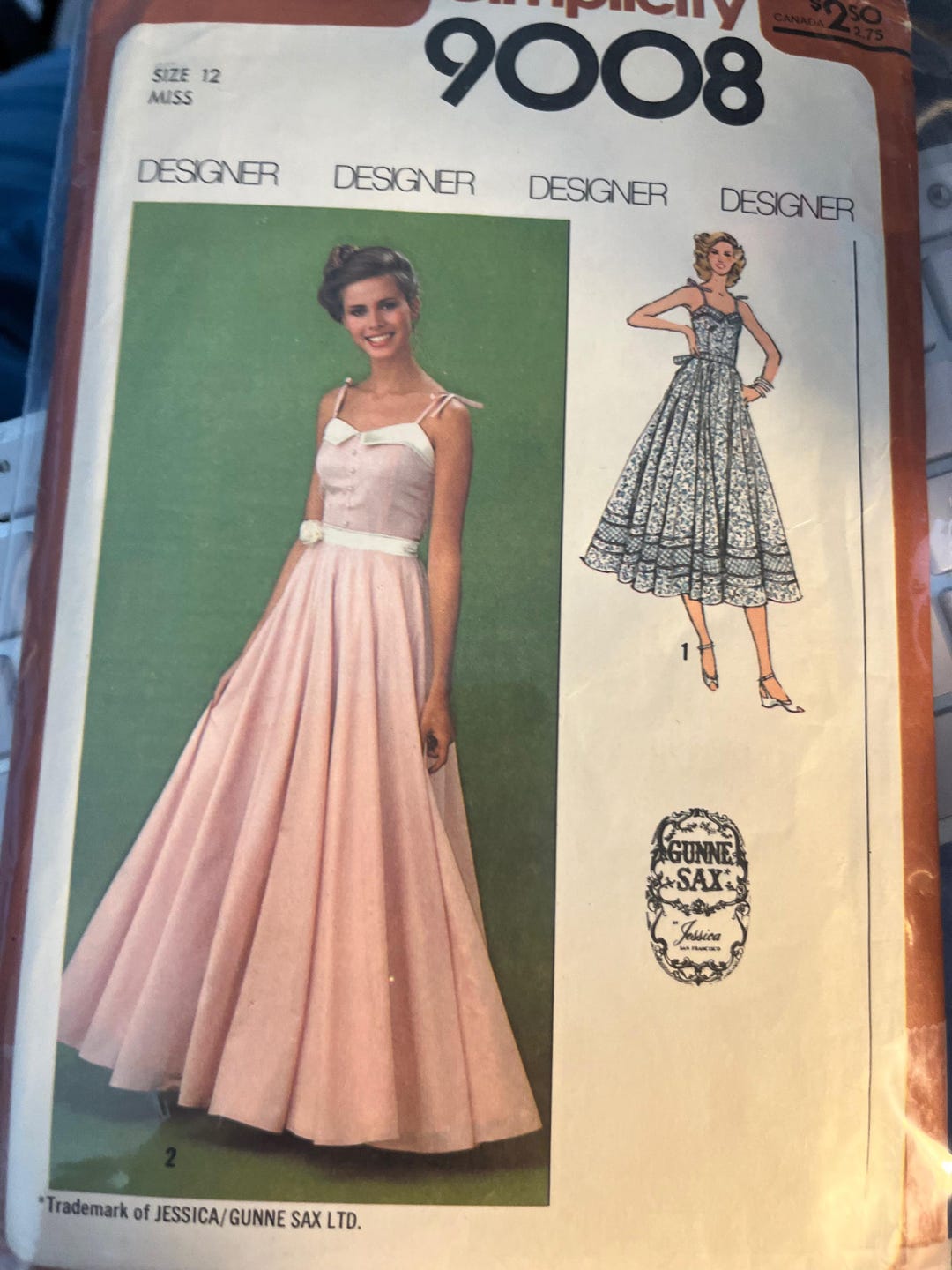 Simplicity Gunne Sax 9008 Sewing Pattern - Etsy