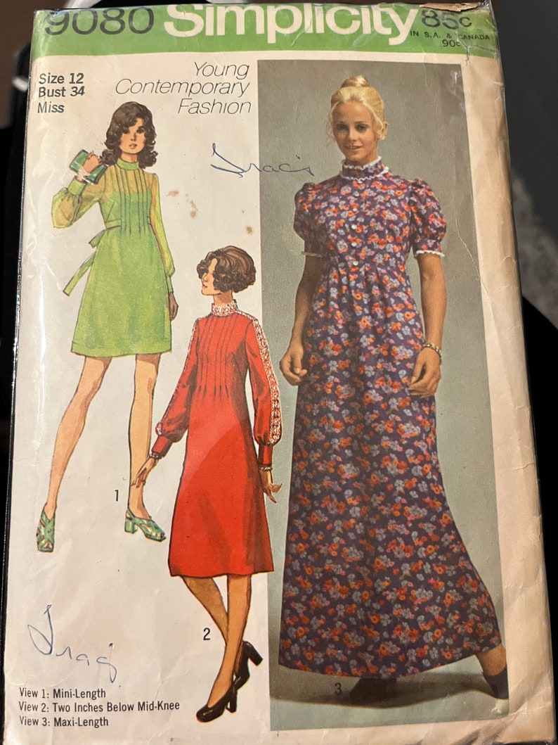 Various Cottagecore/prairie/boho Sewing Patterns Size 12 2 - Etsy