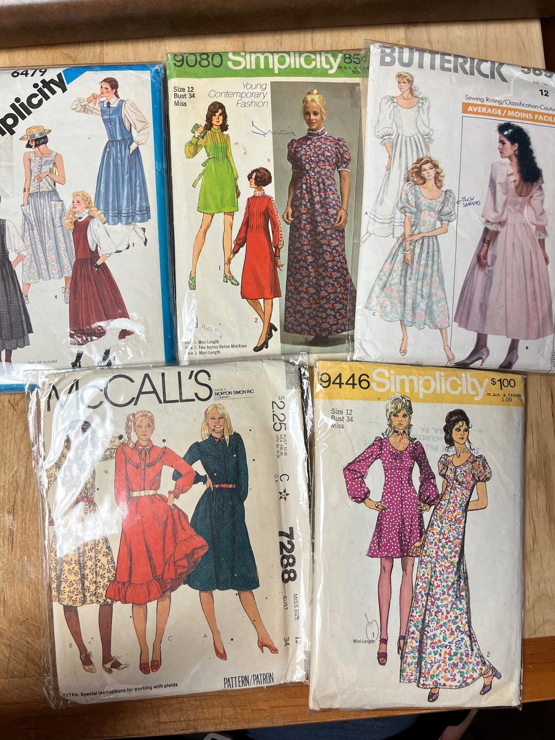 Various Cottagecore/prairie/boho Sewing Patterns Size 12 2 - Etsy