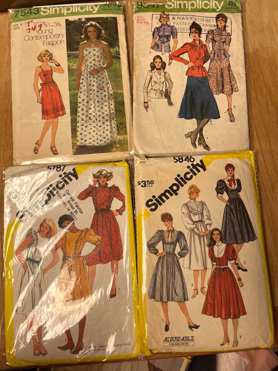 Simplicity Cottagecore/prairie/boho Sewing Patterns Size 8 - Etsy