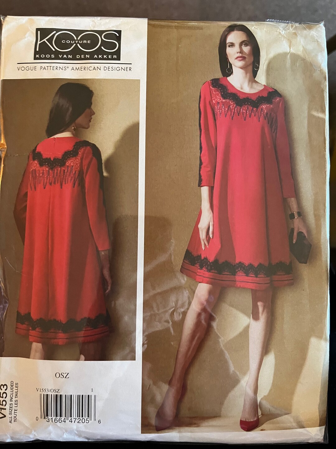 Vogue Koos Van Den Akker V1553 Sewing Pattern - Etsy